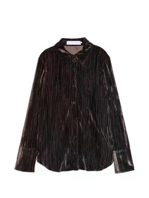 Proenza Schouler White Label Madi Crushed-velvet Shirt - Brown