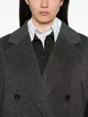 Alpha Studio Double-breasted Notched-lapel Coat