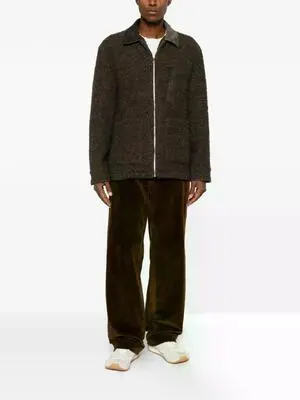 AMARANTO Bouclé Corduroy-collar Jacket