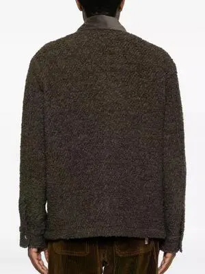 AMARANTO Bouclé Corduroy-collar Jacket