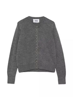 Alpha Studio Fine-knit Button-up Cardigan - Grey