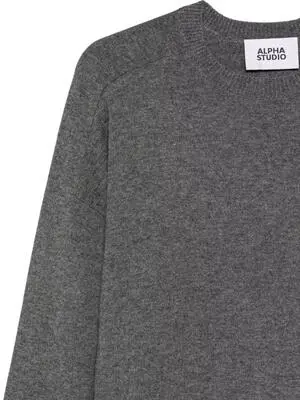 Alpha Studio Crew-neck Longline Sweater