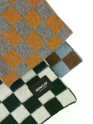 Howlin' Coscmic Checkerboard Wool Scarf - Blue
