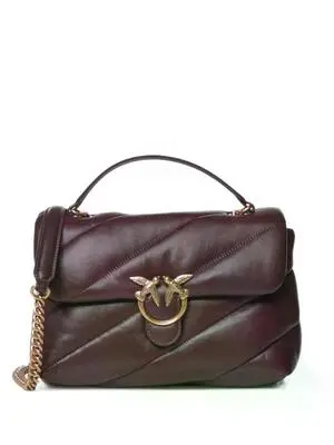 Pinko Medium Love Quilted Shoulder Bag - Red
