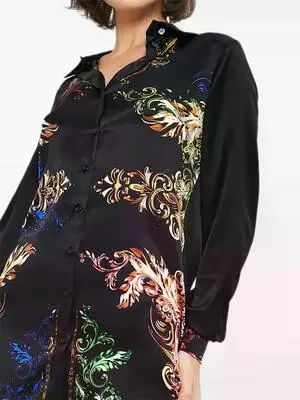 TESSITURA Baroque-print Shirt Mini Dress