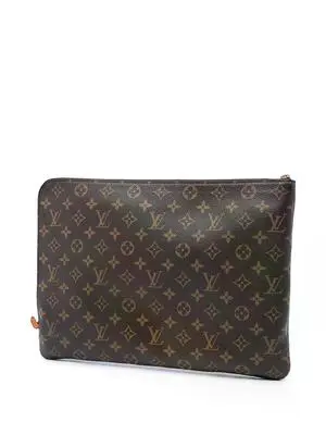 LOUIS VUITTON 2020 Monogram Poche Documents Portfolio Business Bag - Brown