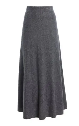 LISA YANG Torie Cashmere Midi Skirt - Grey