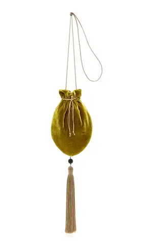 Le Sundial Silk Velvet Bag - Green
