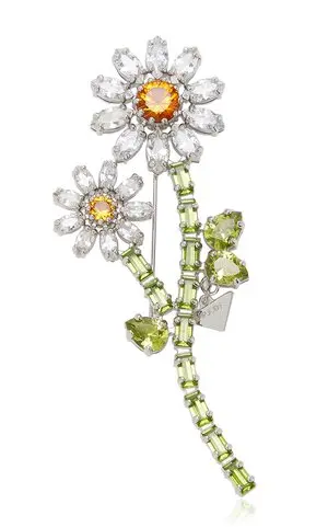 Prada Crystal Flower Brooch