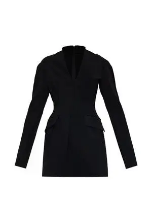 SPORTMAX V-neck Flap-pocket Mini Dress