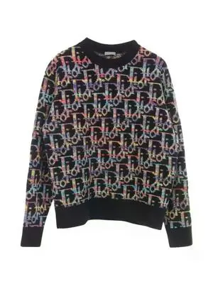 Dior 2010s Oblique-motif Sweater - Black