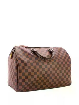 LOUIS VUITTON Speedy Handbag Damier 35 Satchel - Brown