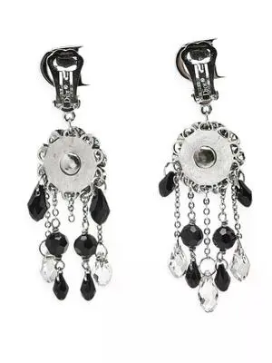 Dior Logo Crystal Chandelier Earrings