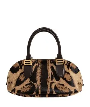 Balenciaga Bolero Bowling Bag Mini - Brown