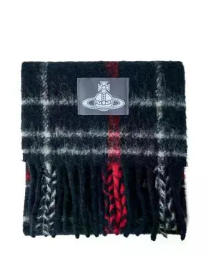 VIVIENNE WESTWOOD Chunky Check Scarf - Black