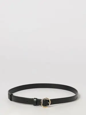 Jacquemus Le Salon Smooth Calfskin Leather Belt With Pin Buckle - Black