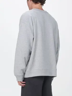 Dries Van Noten Oversized Cotton Sweatshirt With Crew Neck And Dropped Shoulders - Grey