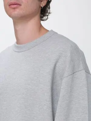 Dries Van Noten Oversized Cotton Sweatshirt With Crew Neck And Dropped Shoulders - Grey