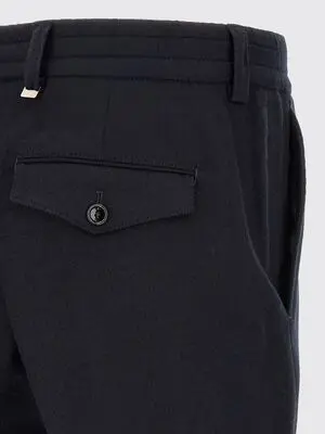 PT TORINO Straight Fit Pleated Wool And Cashmere Tailored Trousers