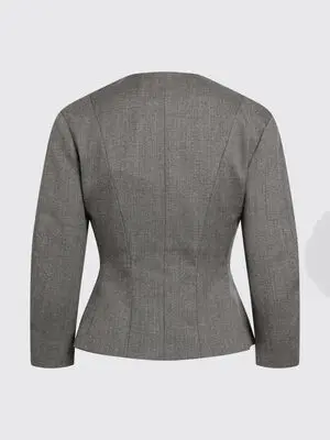Jacquemus Cropped Slim Fit Blazer With A Round Neck And Concealed Fastening