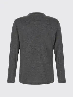 Brunello Cucinelli Crewneck Long-sleeved T-shirt In A Silk And Cotton Blend