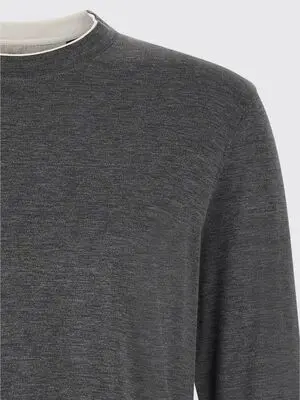 Brunello Cucinelli Crewneck Long-sleeved T-shirt In A Silk And Cotton Blend