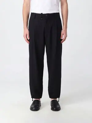 Yohji Yamamoto Wide-leg Pure Wool Trousers With Drawstring Hems