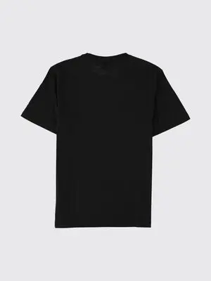 Hugo Crewneck Cotton T-shirt With Graphic Print And Contrast Logo On The Chest - Black