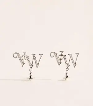 VIVIENNE WESTWOOD Crystal-embellished Vw Earrings