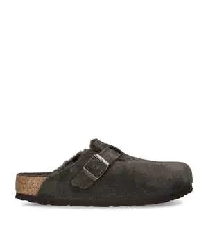 BIRKENSTOCK Shearling Boston Clogs - Brown