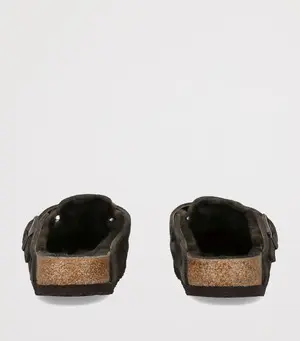 BIRKENSTOCK Shearling Boston Clogs - Brown