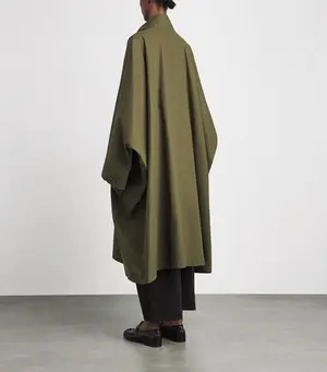 Eskandar Cotton-blend Drop-shoulder Raincoat