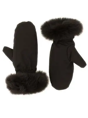 YVES SALOMON Flannel Down Jacket With Mittens