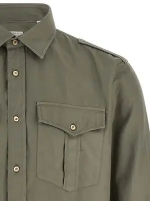 Brunello Cucinelli Cotton Chevron Shirt