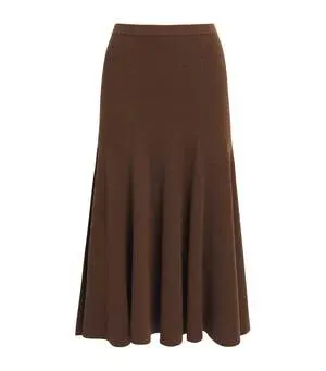 Ulla Johnson Merino Wool Azaria Midi Skirt