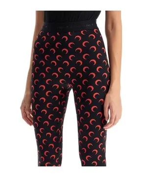 MARINE SERRE All-over Monogram Printed Elasticated-waistband Leggings