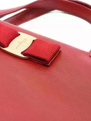 FERRAGAMO 2010s Small Vara Tote Bag - Red