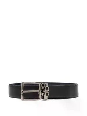 FERRAGAMO Reversible And Adjustable Gancini Belt - Black