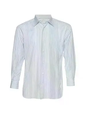 Ermenegildo Zegna Striped Cotton Shirt - Blue