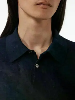 Hartford Long-sleeve Polo Sweater - Blue