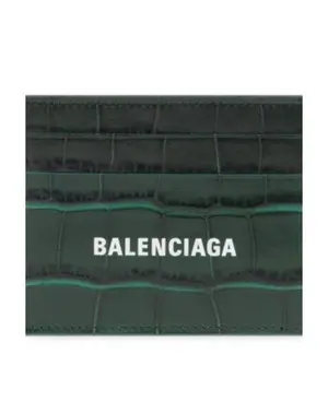Balenciaga Croc-effect Leather Cardholder