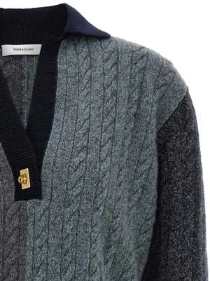 FERRAGAMO Color Block Braid Sweater