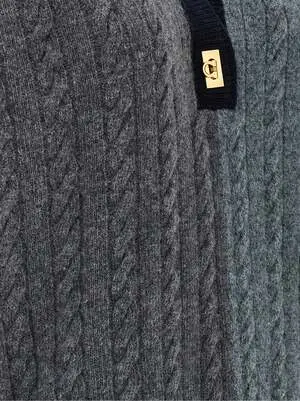 FERRAGAMO Color Block Braid Sweater