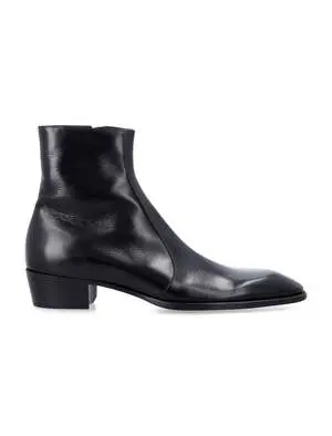Saint Laurent Leather Ankle Boots
