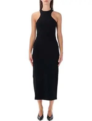 TOTEME Sleeveless High-neck Midi Dress - Nero