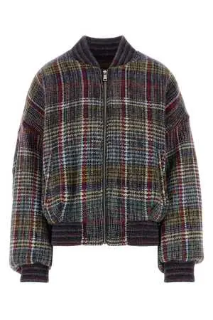 MISSONI Missoni Embroidered Checked Wool Bomber Jacket For Women
