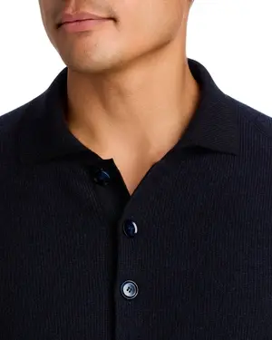 Brioni Cashmere & Wool Vanise Sweater Polo - Navy