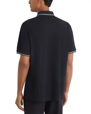 REISS Vale Half Zip Polo - Navy