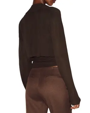 REFORMATION Zev Wrap Top - Mole
