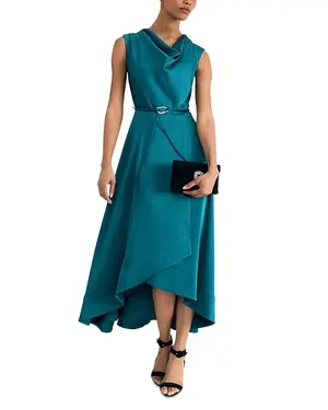 PHASE EIGHT Sabrianna Satin Cowl Neck Dress